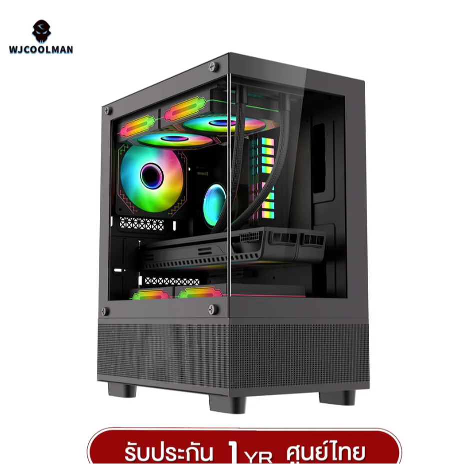 WJCOOLMAN CASE (เคส) BorusMini Panorama Tempered Glass M-ATX GAMING ...