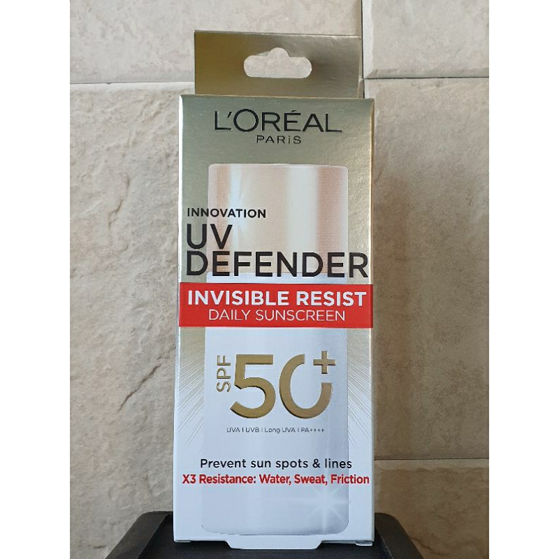 50มล L'Oreal Paris UV Defender Invisible Resist Daily Sunscreen SPF50 ...