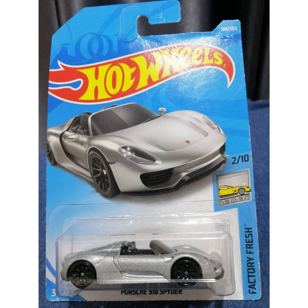 โมเดลรถ Hot Wheels 2018 Porsche 918 Spyder Silver Convertible Car 2/10 ...