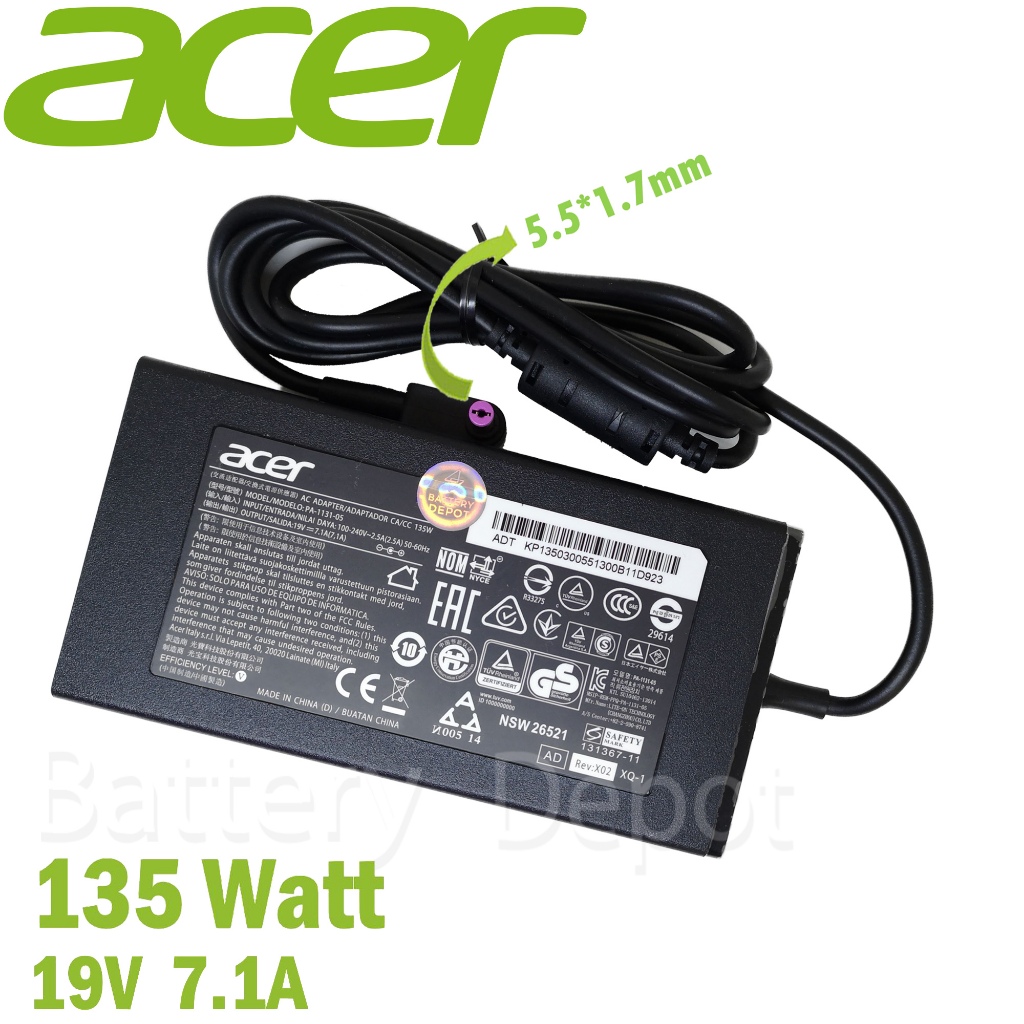 Acer Adapter ของแท้ Acer Aspire 7 A715-71G, A715-72, A715-72G, A715-74G ...