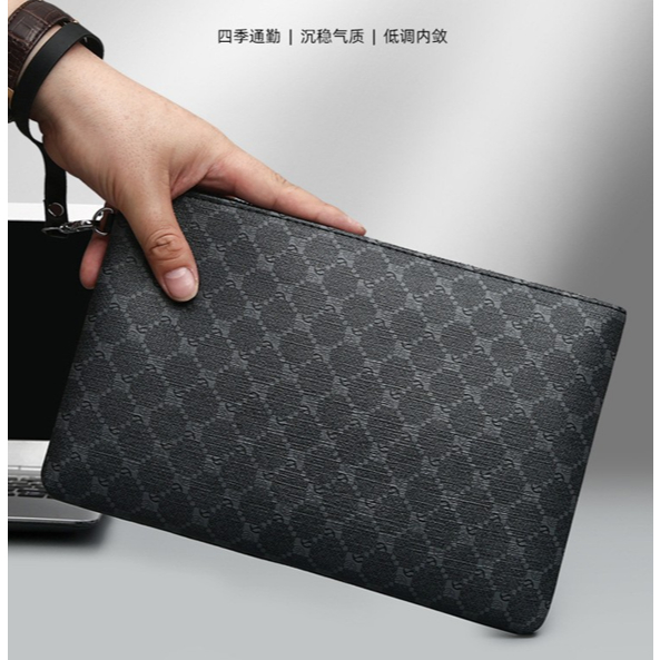 KA59 กระเป๋าถือ ผู้ชาย ผู้หญิง ใบกะทัดรัด สตางค์ คลัทช์ สายคล้องแขน ...