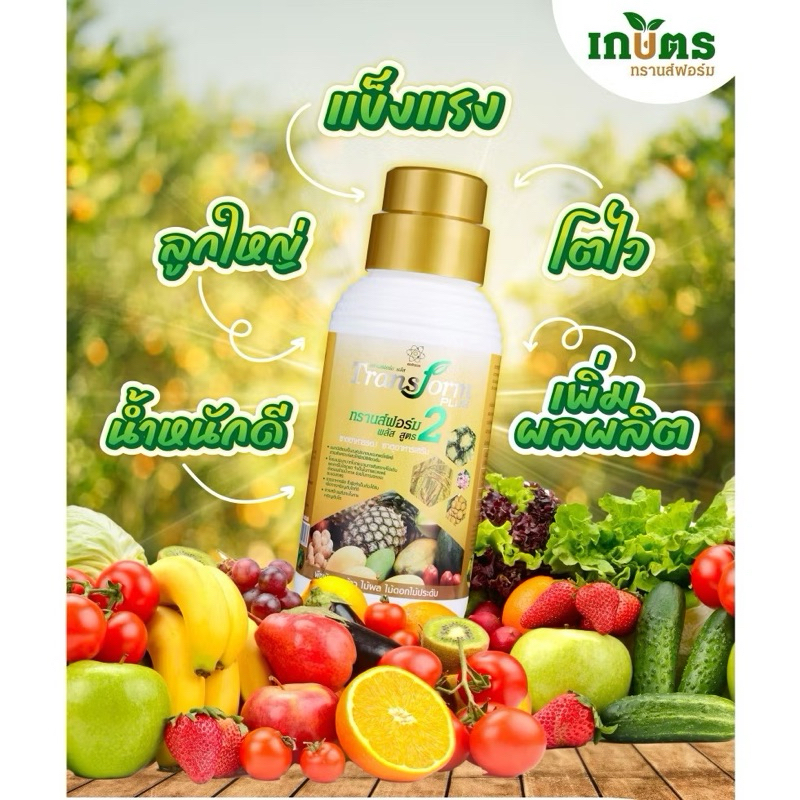ของแท้ ️ปุ๋ยน้ำ🟡ทรานส์ฟอร์ม พลัส สูตร 2 TRANSFORM PLUS (1ลิตร) เร่งดอก ลูกดก ผลใหญ่ รสชาติดี ...