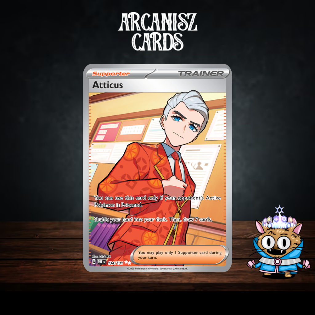 Atticus Pokemon Prismatic Evolution 134/131 การ์ดโปเกม่อนภาษาอังกฤษ ...