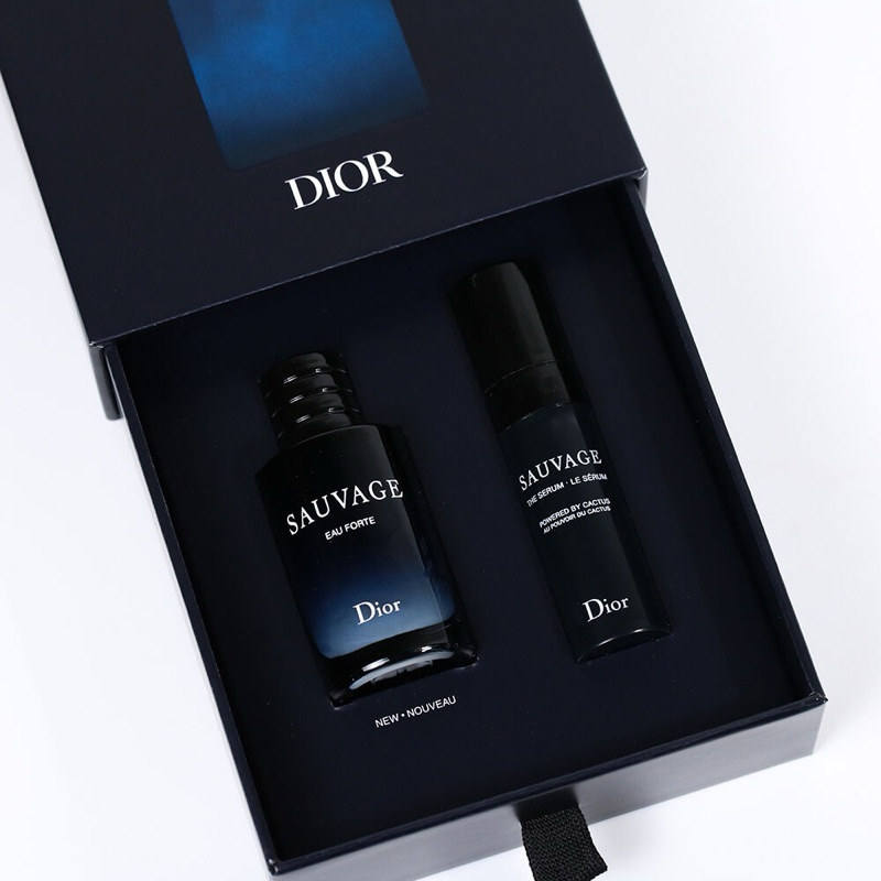 Dior SAUVAGE EAU FORTE Parfum MEN MINI Sample Perfume and Serum Gift ...