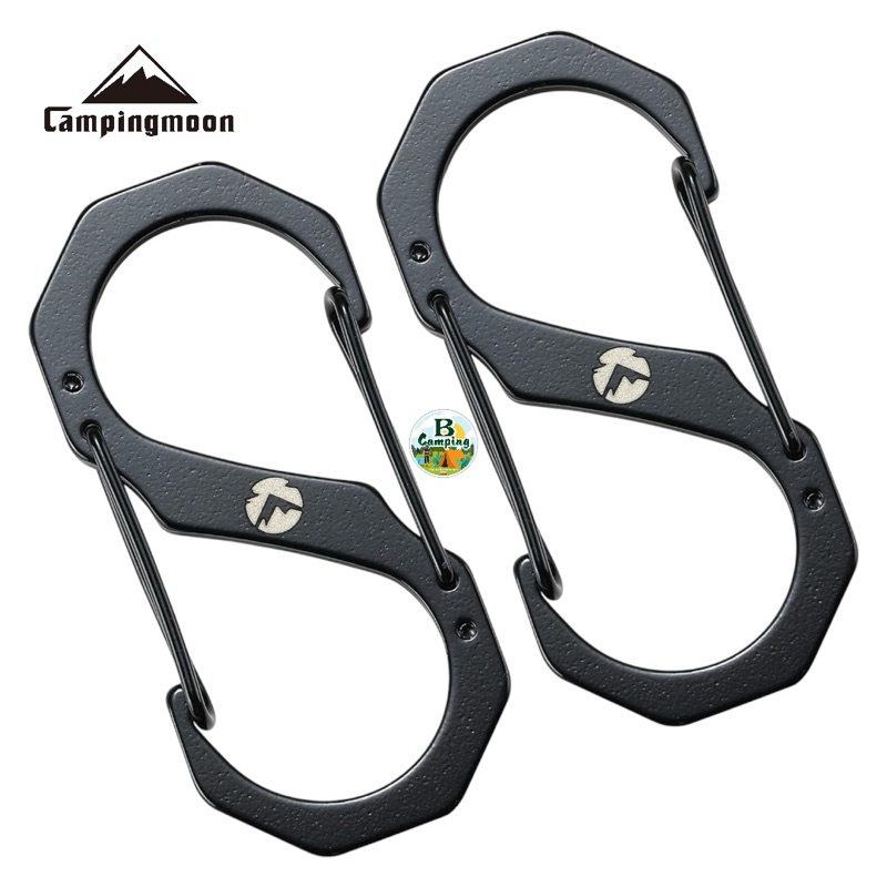 คาราไบเนอร์ Campingmoon SS-7 | SS-5 ตะขอแขวน สีดำ สองขนาด แข็งแรง วัสดุแสตนเลส เกรดพรีเมี่ยม ...