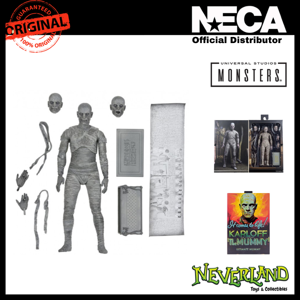 (NECA) Universal Monsters Ultimate Mummy (Black & White) 7" Scale ...