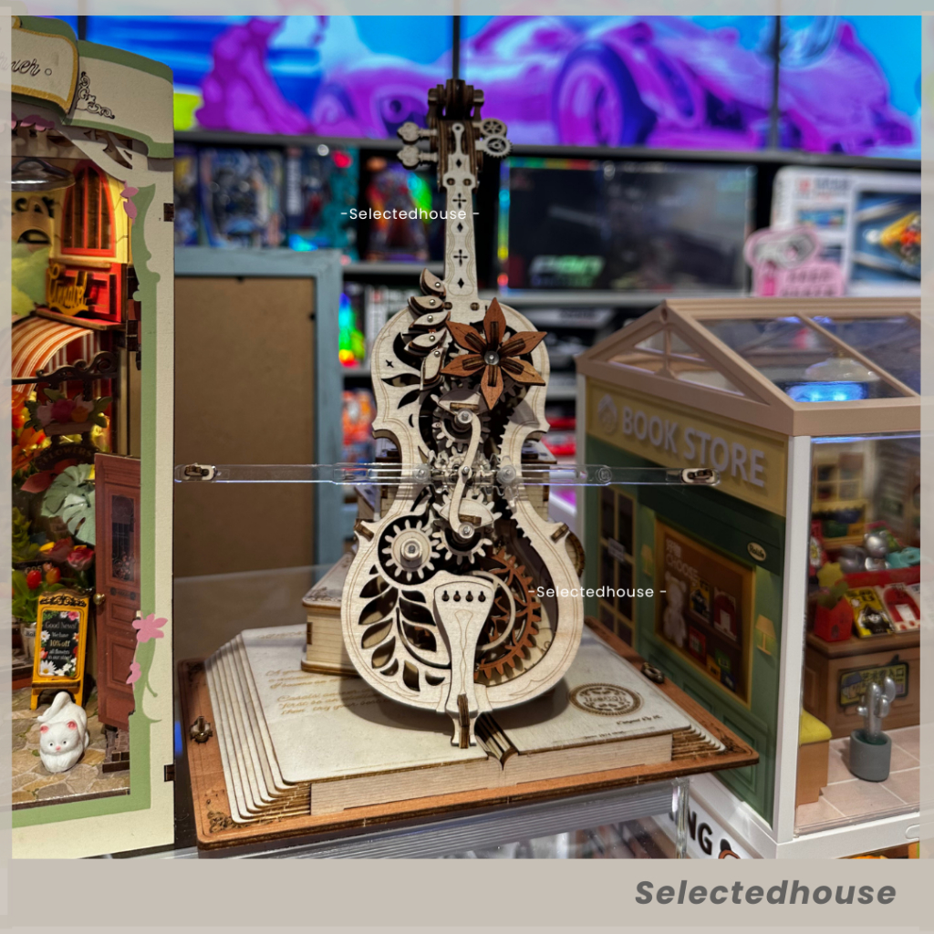[พร้อมส่ง] Rokr Magic Cello Mechanical Music Box 3D Wooden Model Kit ...