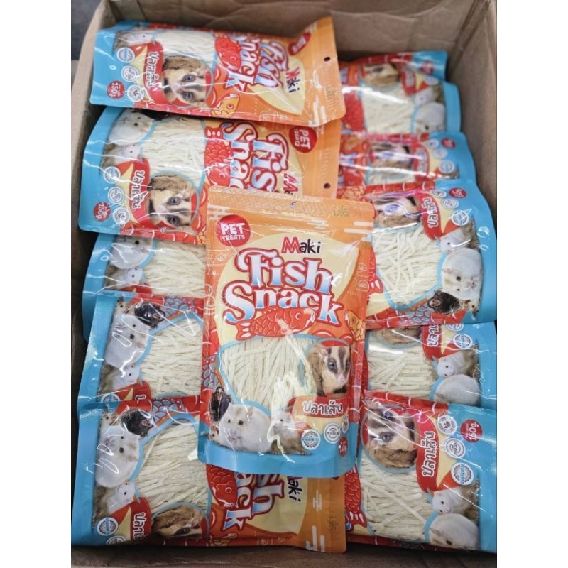 Maki Fish Snack ทาโร่ปลาเส้นสัตว์ฟันแทะ | Shopee Thailand
