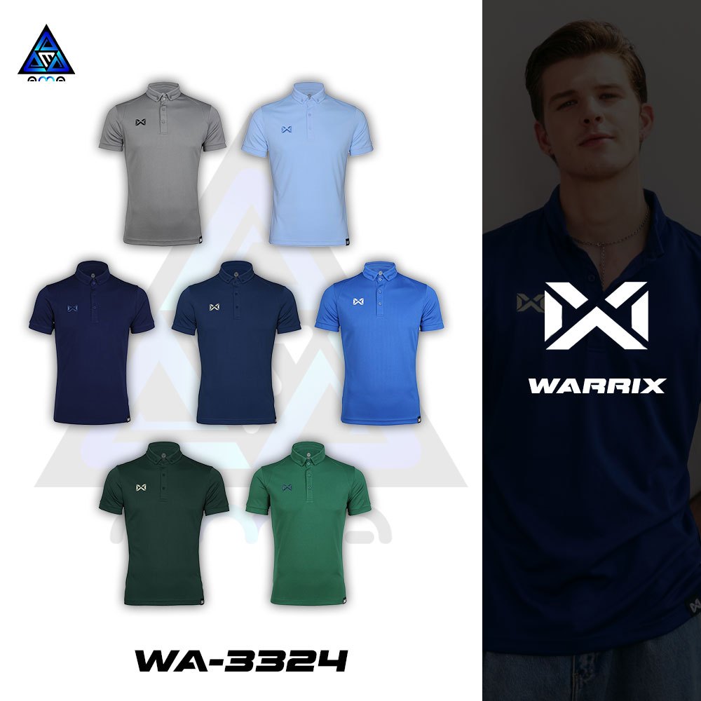 เสื้อ WARRIX รุ่น BUBBLE รหัส WA-3324 วาริกซ์ เสื้อโปโล WARRIX ชายและหญิง ชุด 3 ของแท้100% ...