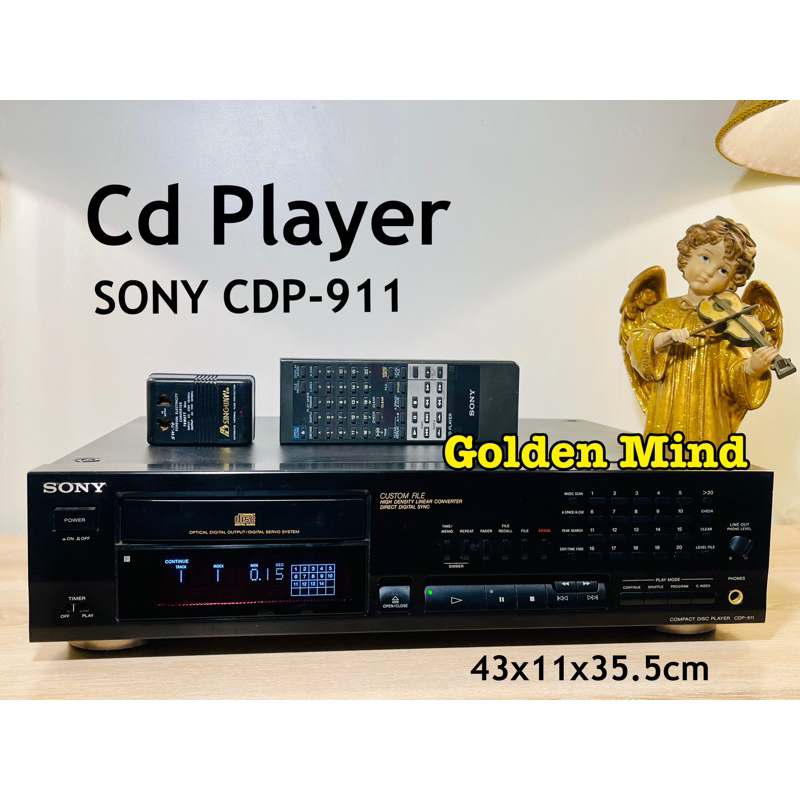 CD-01-100225 SONY CDP-911 เครื่องเล่นซีดีมือสองจากประเทศญี่ปุ่น แถมหม้อแปลง และรีโมทแท้ตรงรุ่น ...