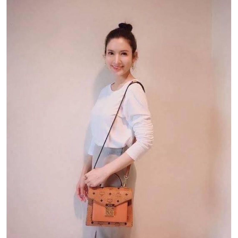 New Mcm Patricia small สีออริ รุ่นแม่แอฟ ของแท้ 💯% | Shopee Thailand