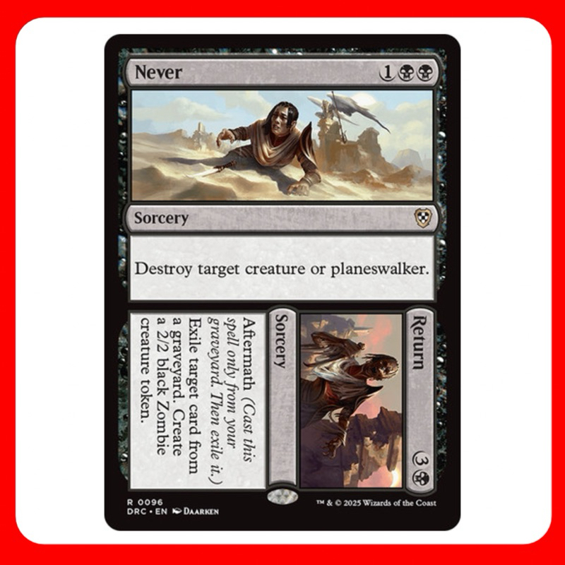 [MTG] Never // Return [DRC] [BLACK] [RARE] [NORMAL] [ENG] (การ์ดเมจิค ...