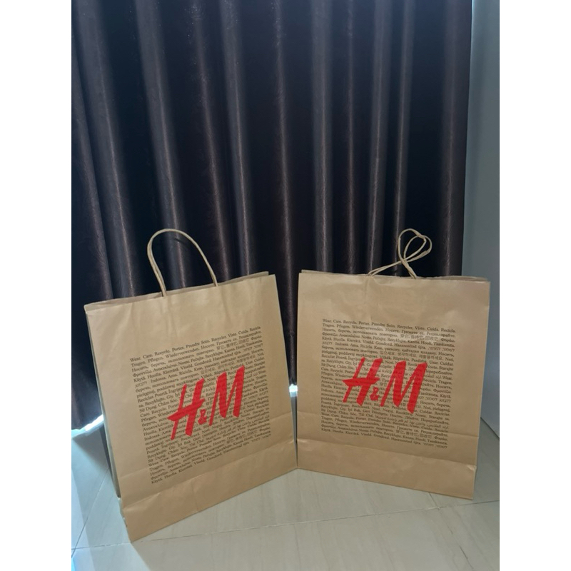 ถุงกระดาษแบรนด์เนมแท้ H&M | Shopee Thailand