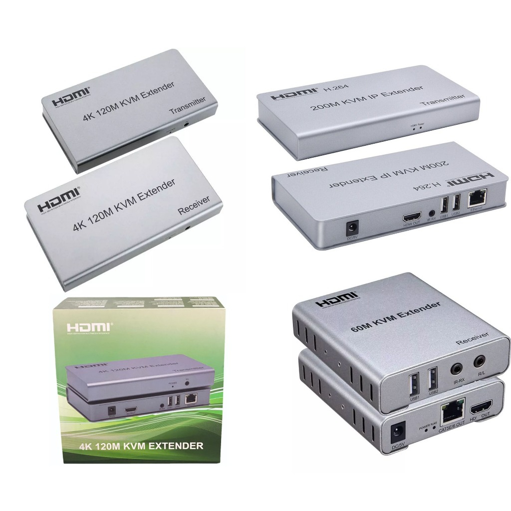 Hdmi Kvm 60M,120M, 200M USB Lan IP Extender (มีตัวเลือก) | Shopee Thailand