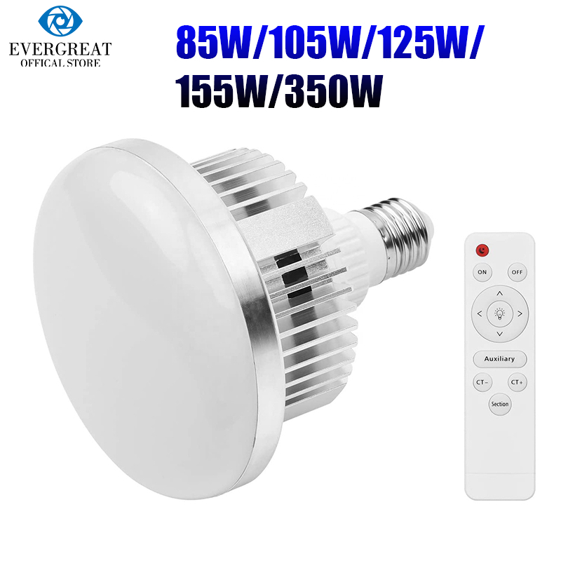 หลอดไฟ E27 300W 3200K-5500K Bi-Color Dimmable LED ไฟ Energy Saving Light Bulb softbox ถ่ายรูปภาพ ...