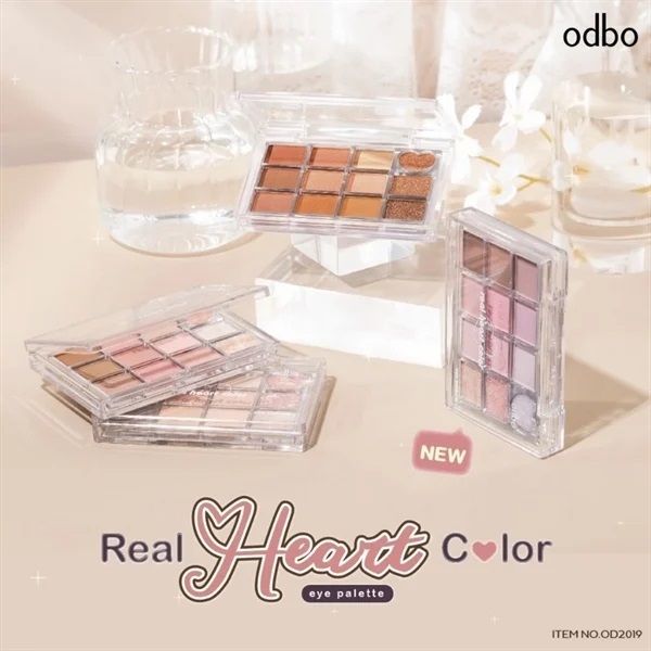 OD2019 ODBO REAL HEART COLOR EYE PALETTE โอดีบีโอ เรียล ฮาร์ท คัลเลอร์ อาย พาเลท | Shopee Thailand
