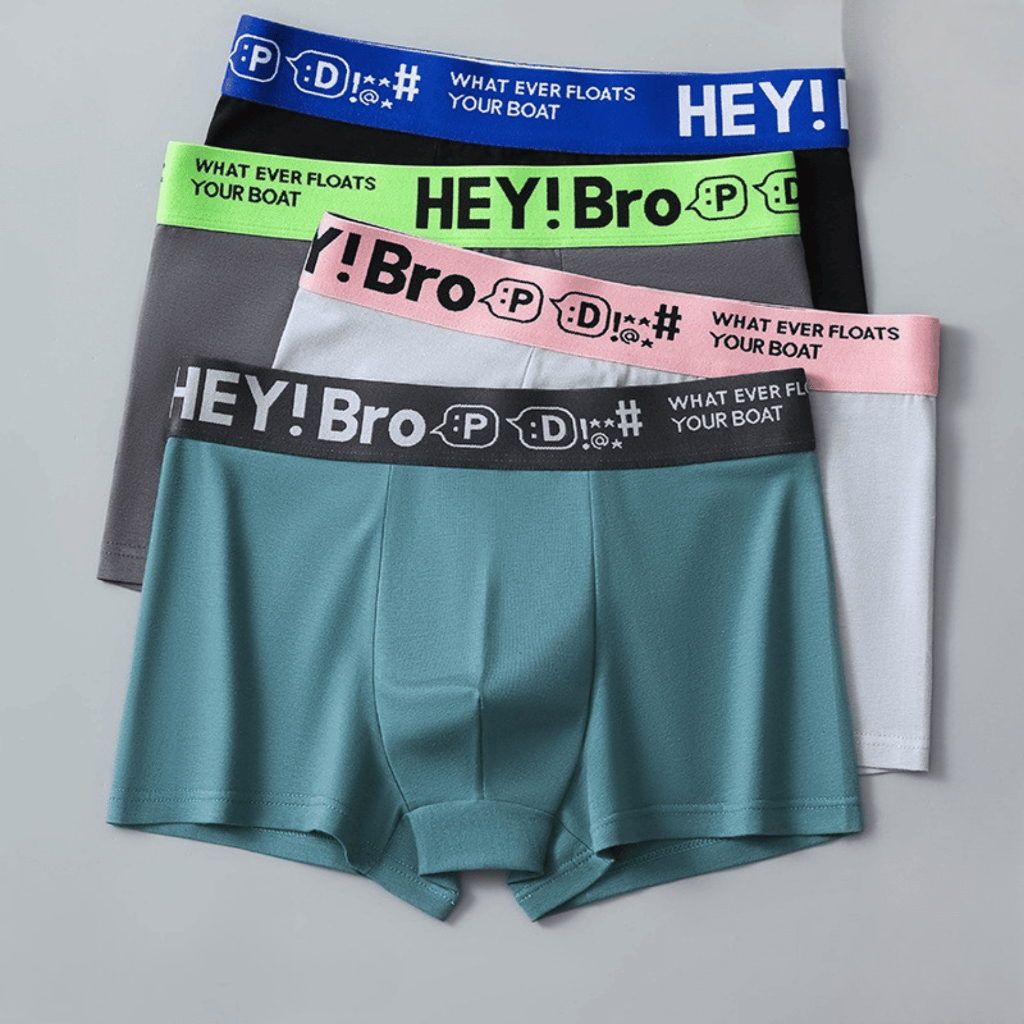 กางเกงในผู้ชาย Boxer ลาย "Hey Bro" รุ่น 3202 | Shopee Thailand