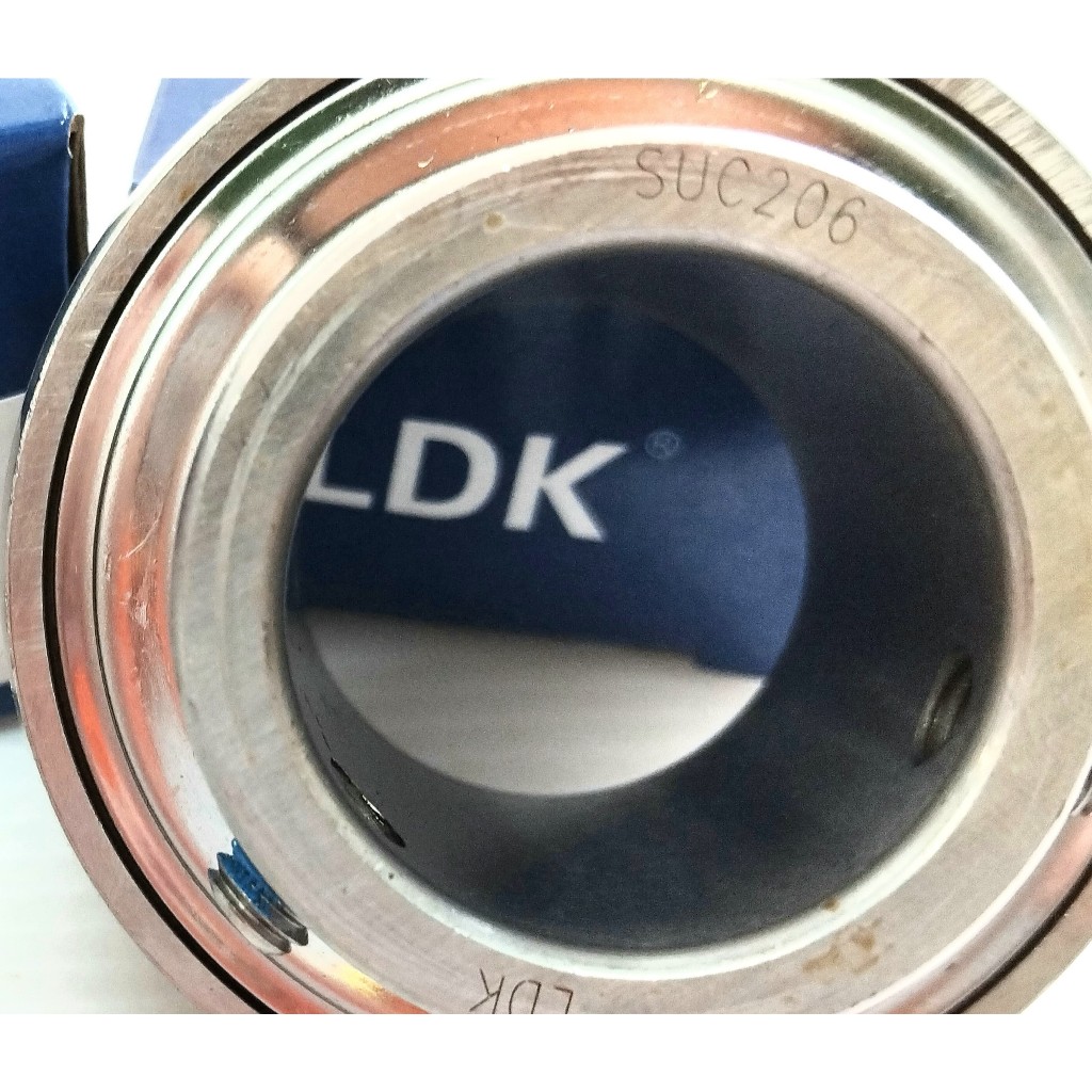 (ราคาต่อตลับ) LDK ตลับลูกปืนตุ๊กตาสแตนเลส SUC206 สำหรับขนาดเพลา 30 มม. ...