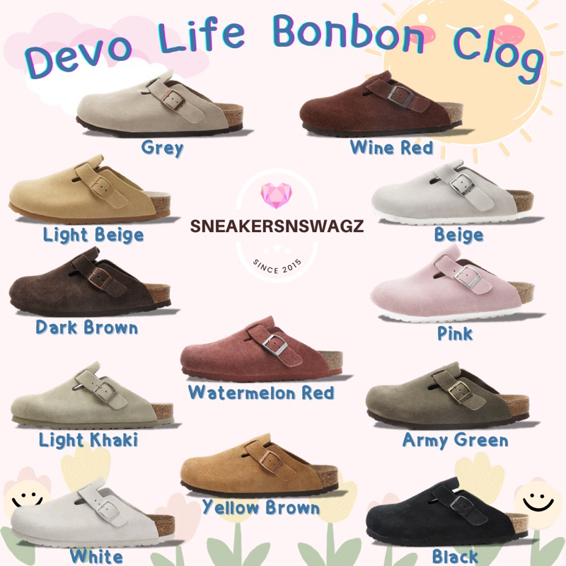 อ่านก่อนสั่งค่ะ 😊 [พรีออเดอร์] Devo Life Clog Sandals รุ่น BONBON ทรง ...