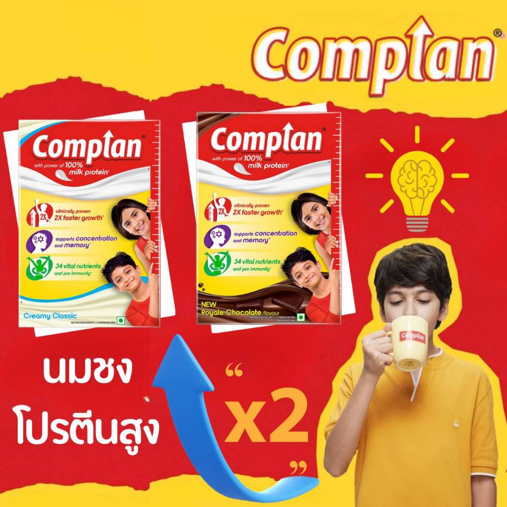 Complan Nutrition Drink Powder เครื่องดื่มโปรตีนสูง เพิ่มน้ำหนัก สำหรับ ...
