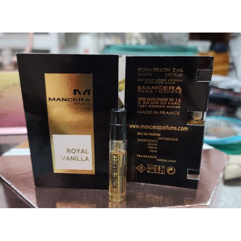 Vial spray 2ml Mancera Royal vanilla eau de parfum | Shopee Thailand