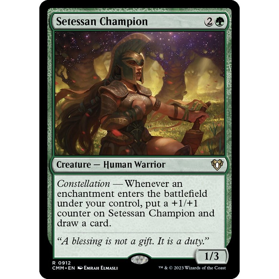 Setessan Champion CMM Commander Masters การ์ด Magic the Gathering [MTG ...