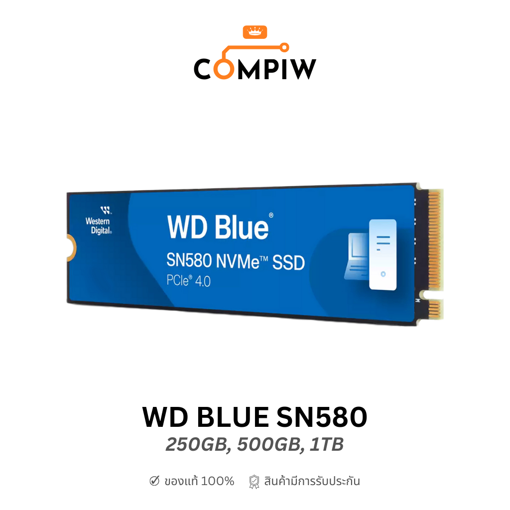 WD BLUE SN580 250GB, 500GB, 1TB SSD M.2 2280 PCIe Gen4 x4 NVMe (M2 ...