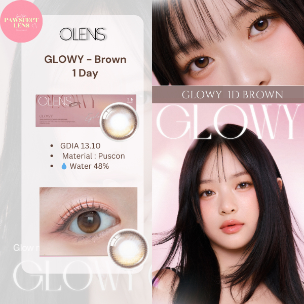 Olens- Glowy Brown 1Day สีน้ำตาล 1คู่ เลนส์รายวัน | Shopee Thailand