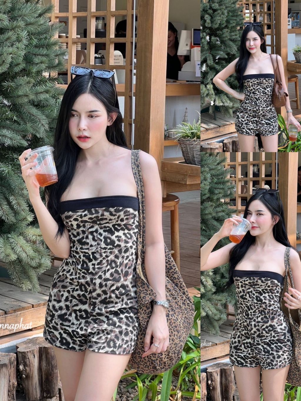 【NANNAPHAT】 NNP 7326 จั๊มเกาะอก ลายเสือออ สุดจึ้งงงง สายคาเฟ่ คอนเท้น หรือจะไปงานคอน เทศกาลดนตรี ...