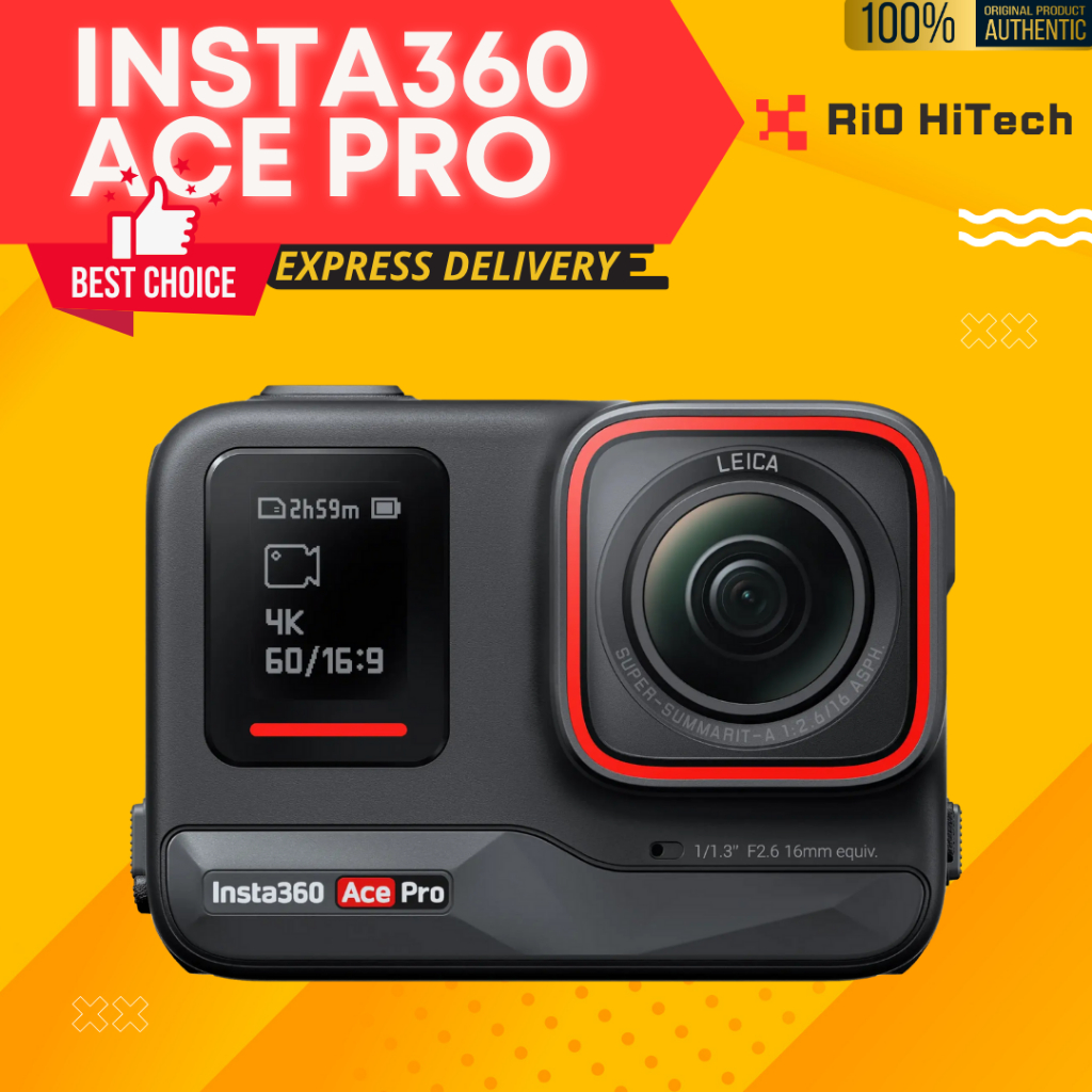 Insta360 - Ace Pro AI-Powered Waterproof Action Camera - Black | Shopee ...