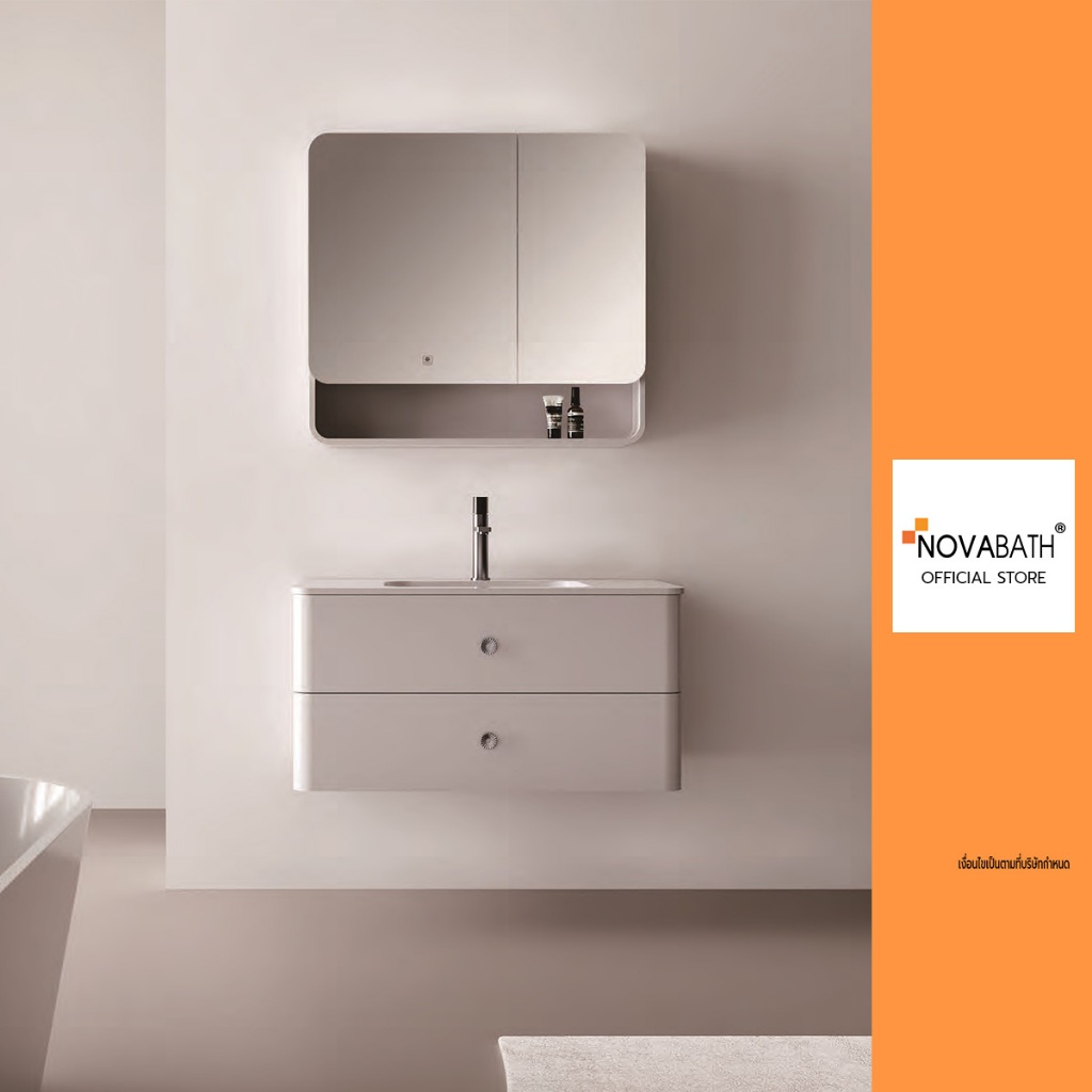 NOVABATH ชุดเฟอร์นิเจอร์ห้องน้ำ อ่างล้างหน้า-ล้างมือ รุ่น NVB-CF633-C,B | Shopee Thailand