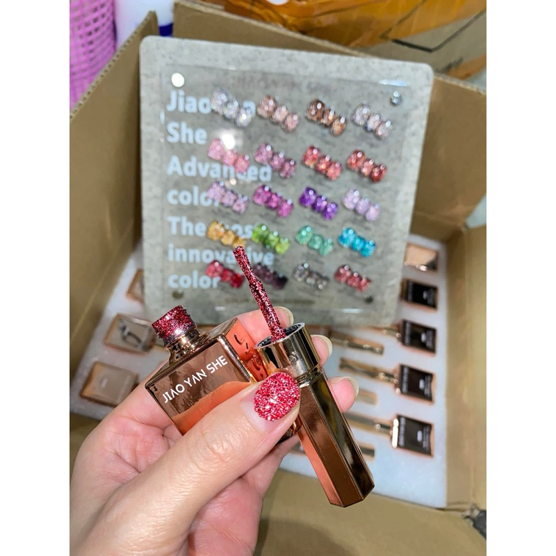 พร้อมส่ง JYS 20 สี F9 (JIAO YAN SHE) สีเจลแฟลช disco flash สีเจลทาเล็บ สี แถม ชาร์ทสี ยาทาเล็บ ...