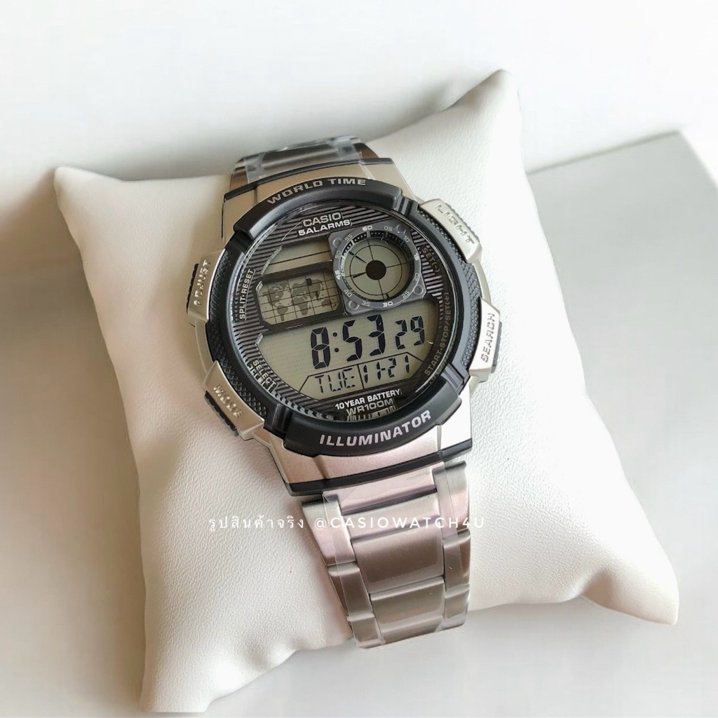 นาฬิกาข้อมือ CASIO รุ่น AE-1000WD-1A แบต10ปี worldtime รับประกันศูนย์เซ็นทรัล cmg | Shopee Thailand