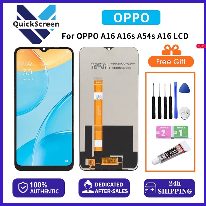 [QuickScreen]หน้าจอ LCD ต้นฉบับสำหรับ OPPO A16 A16s A54s A16 2021 A56s A56 4G Narzo50a Realme ...
