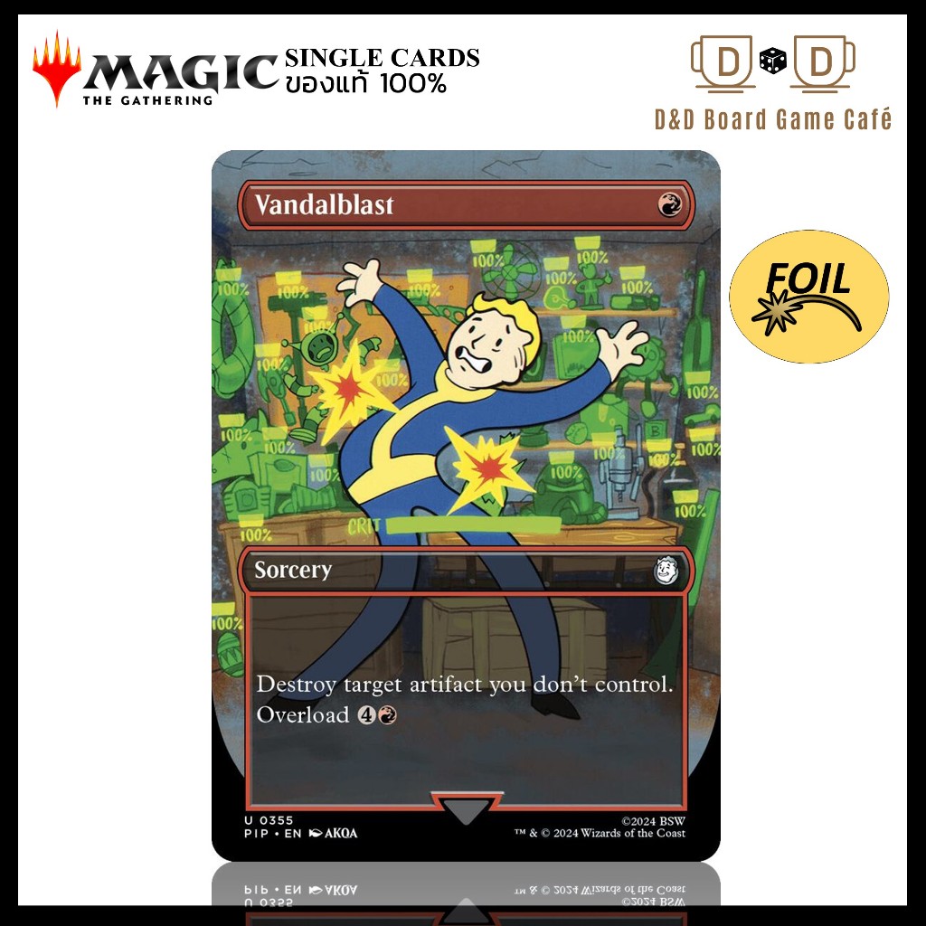 [MTG] Vandalblast (Borderless) (FOIL) การ์ด MTG ของแท้ Magic The ...