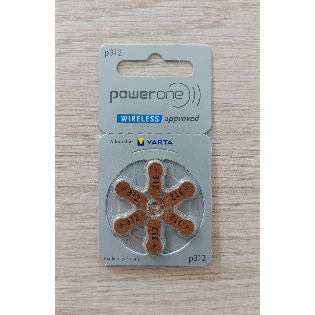 🟤 ถ่านเครื่องช่วยฟัง ถ่านเบอร์312 P312 หรือ PR41 Powerone สีน้ำตาล ของแท้ แพ็ค 6 ก้อน หมดอายุ ...