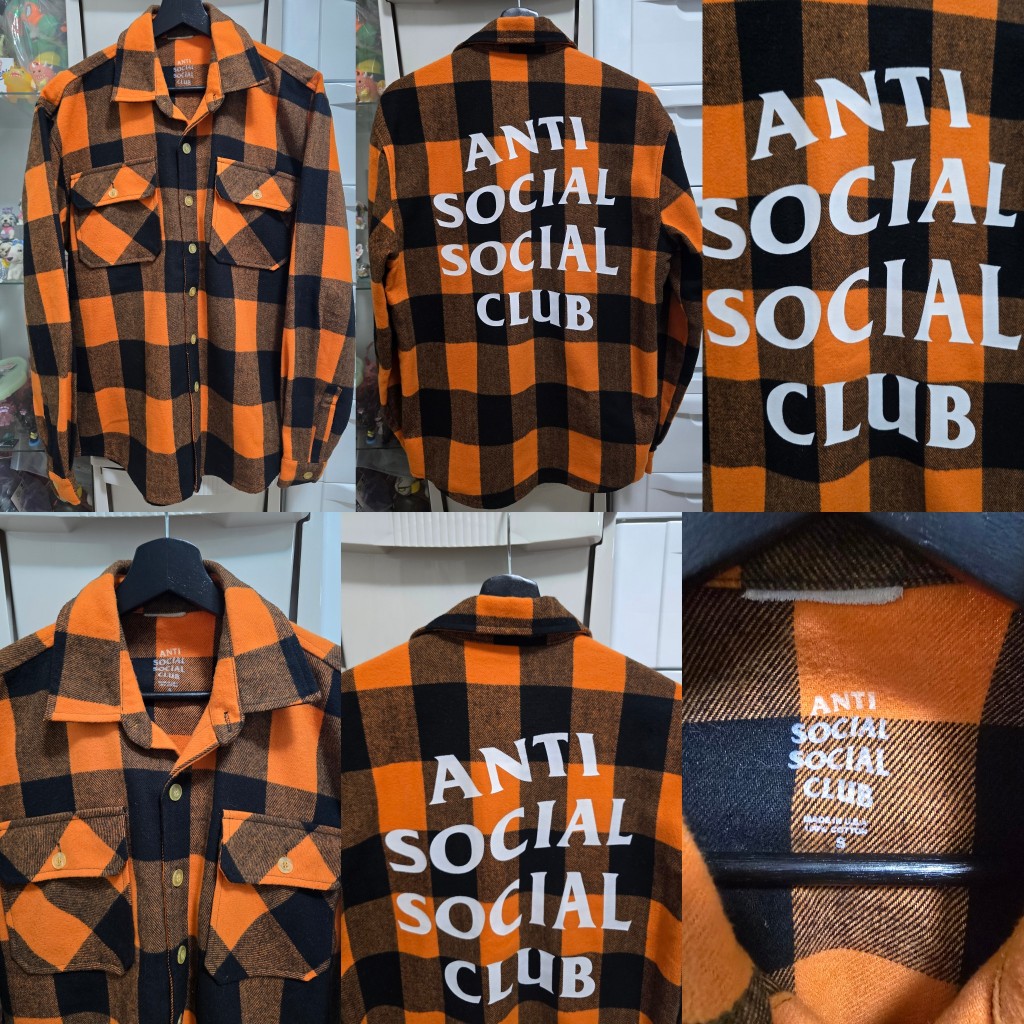 [ ของแท้ ] เสื้อเชิ้ต ASSC Anti social social club Flannel Shirt (Size ...