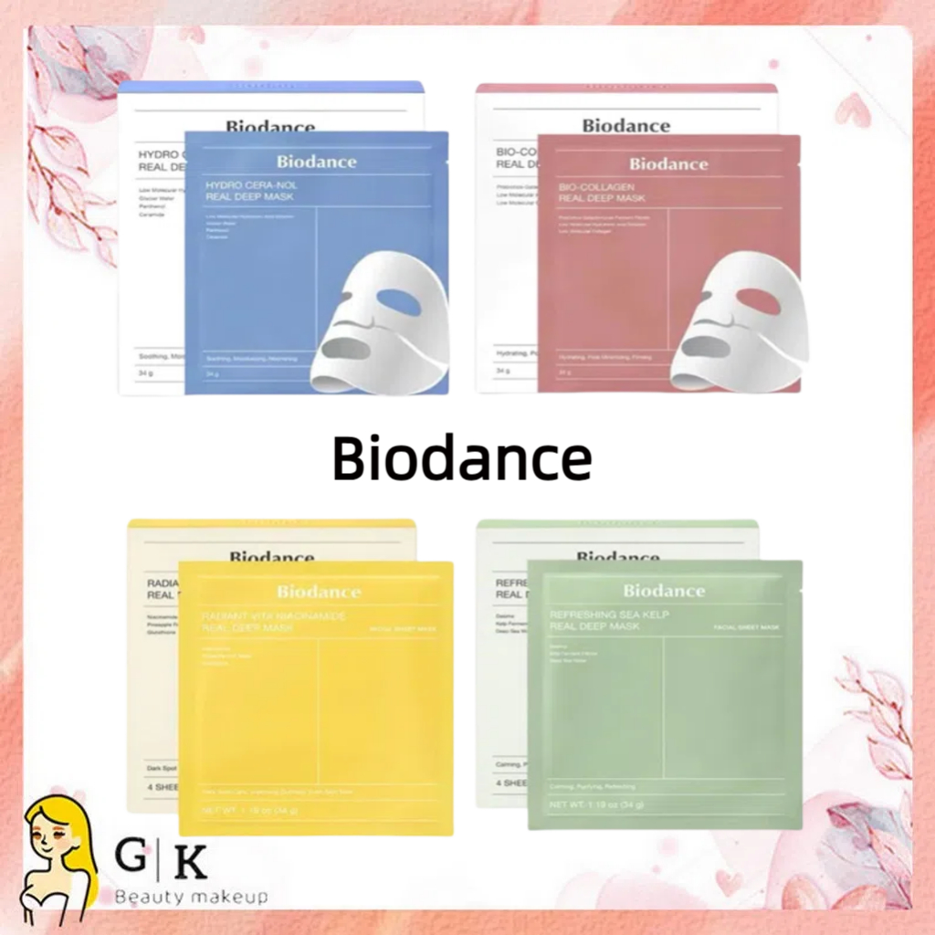 ของแท้100% BIODANCE Bio Collagen/Hydro Cera nol Real Deep Mask 4แผ่น/กล่อง | Shopee Thailand