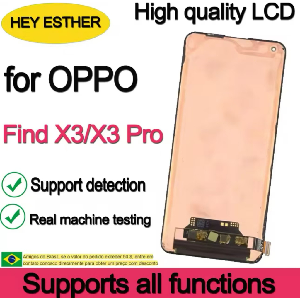 ต้นฉบับสำหรับ OPPO Find X3/Pro จอแสดงผล LCD แผงสัมผัส Digitizer สำหรับ OPPO Find X3Pro CPH2173 ...