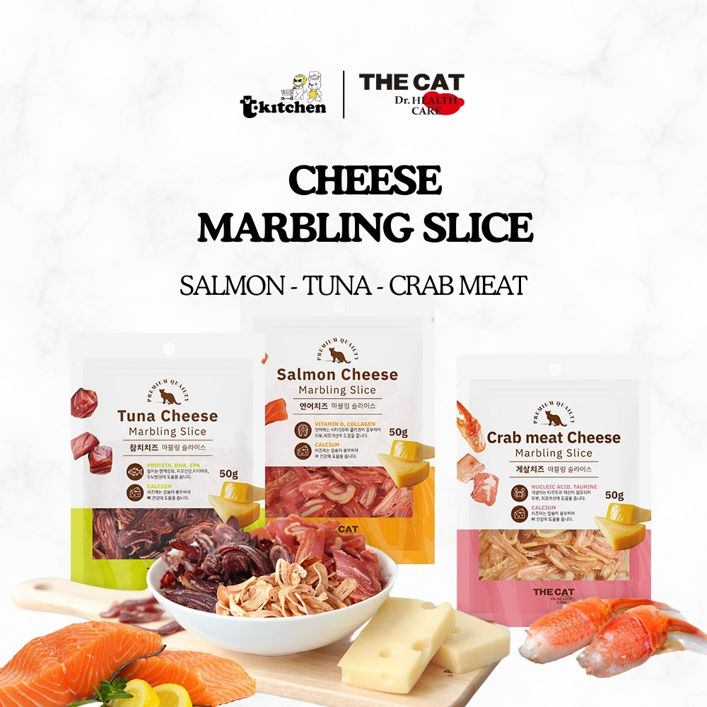 THE CAT Dr.Healthcare - Cheese Marbling Slice | ขนมแมว 3 รสชาติ: แซลมอน ...