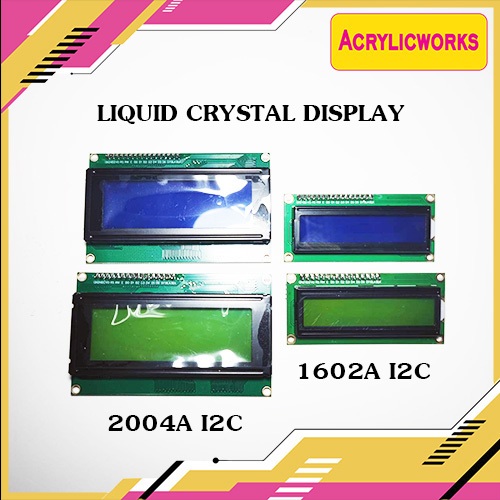 หน้าจอ LCD LIQUID CRYSTAL 1602A/2004A สีเขียวและสีฟ้า V-in 5 VDC ใช้งาน ...