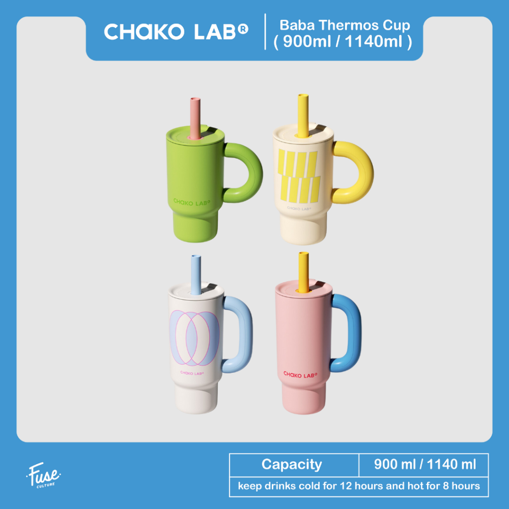 (พร้อมส่ง) Chako Lab - Baba Thermos Cup 900ml/1140ml แก้วเก็บความเย็นและความร้อน | Shopee Thailand
