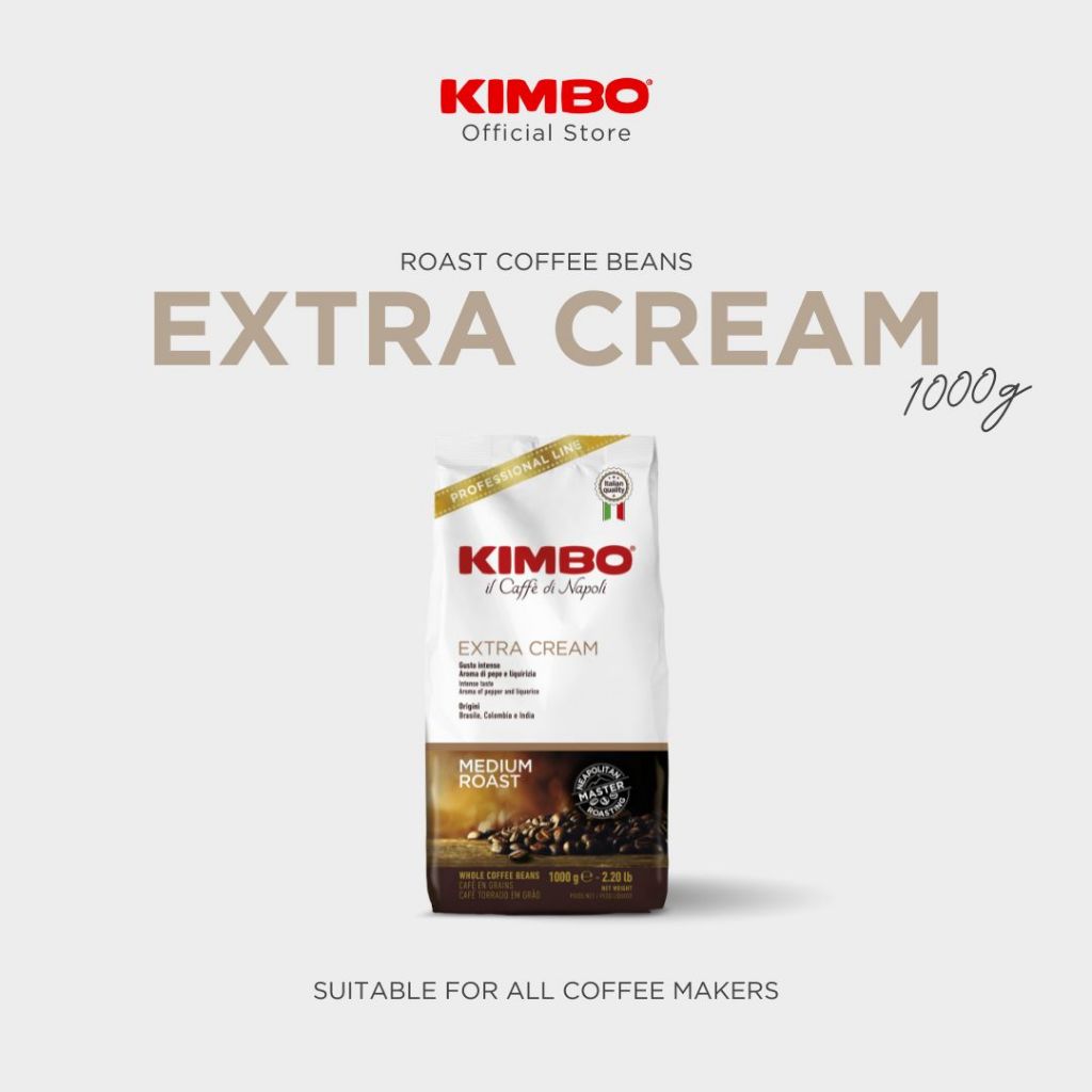 KIMBO EXTRA CREAM ROAST COFFEE BEANS เมล็ดกาเเฟเเท้คั่ว คิมโบ ...