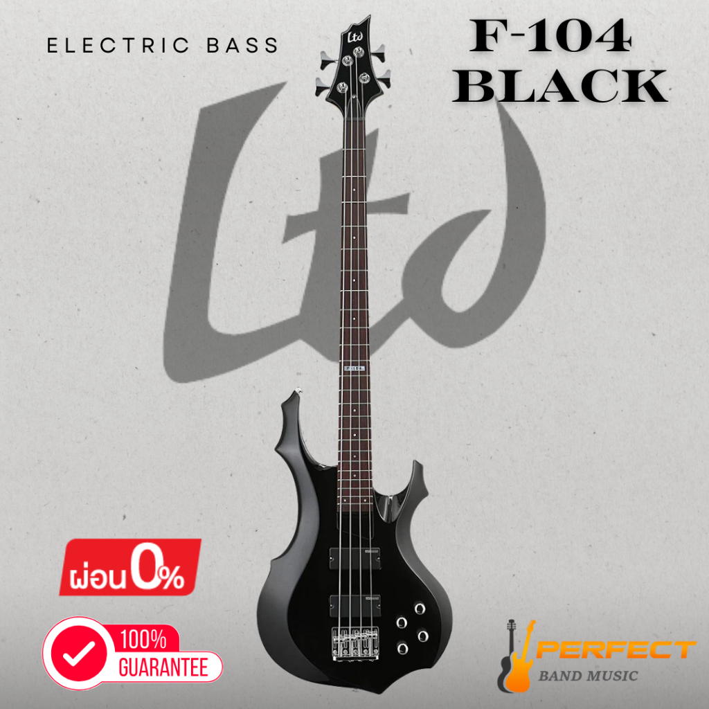 เบสไฟฟ้า LTD F-104 Black Electric Bass [ผ่อน 0% 10เดือน] | Shopee Thailand