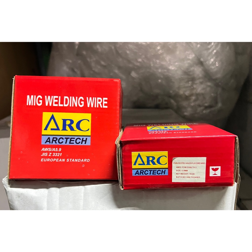 ARCTECH ลวดเชื่อม MIG FLUXCORE เชื่อมสแตนเลสไม่ต้องใช้แก๊ส Co2 ขนาด 0.8 mm. 1KG. ARCTECH ...