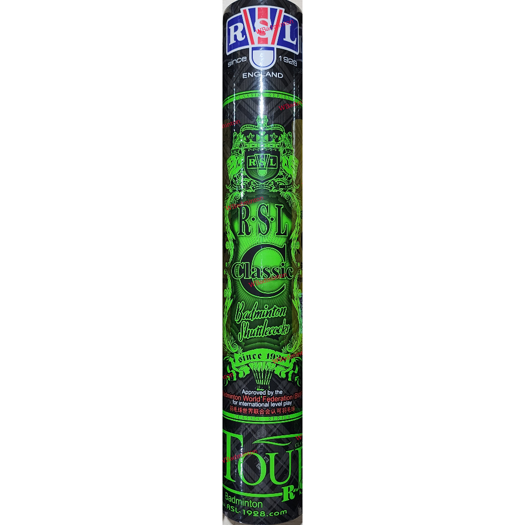 ลูกแบด RSL Classic C(สีเขียวดำ)Speed 76 ของแท้ 100% ได้รับรอง จาก BWF ...