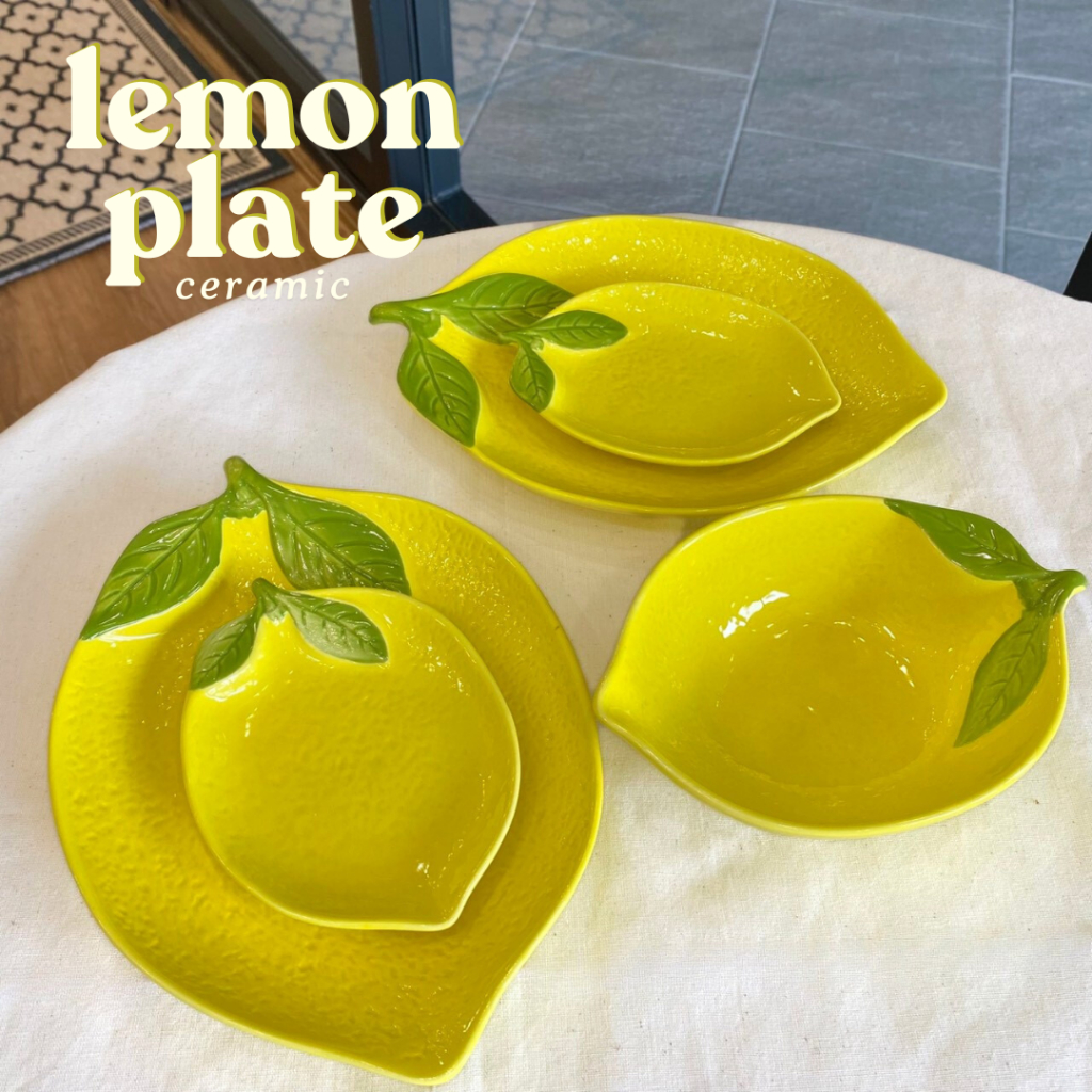 Clear the table//(พร้อมส่ง) Lemon plate จานเลม่อลสุดคิ้ว | Shopee Thailand