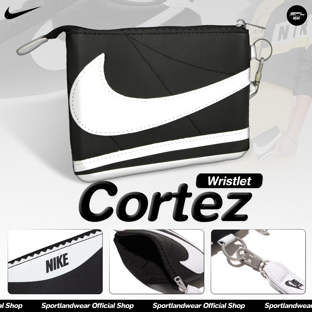 Nike ไนกี้ กระเป๋าคล้องมือ กระเป๋าตัง Wallet Icon Cortez Wristlet N.100 ...