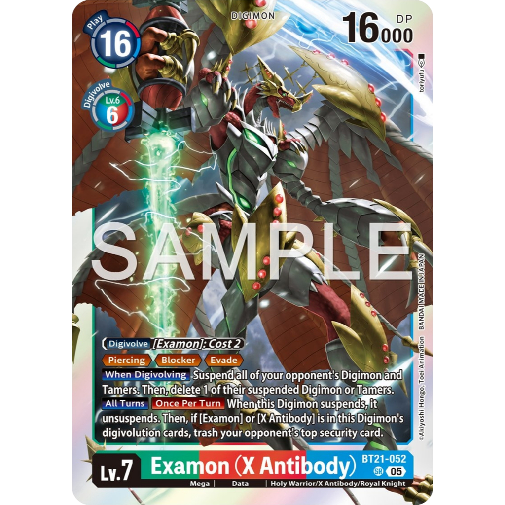 [Digimon] Examon (X-Antibody) BT21-052 Digimon Card การ์ดสะสมดิจิม่อน ...