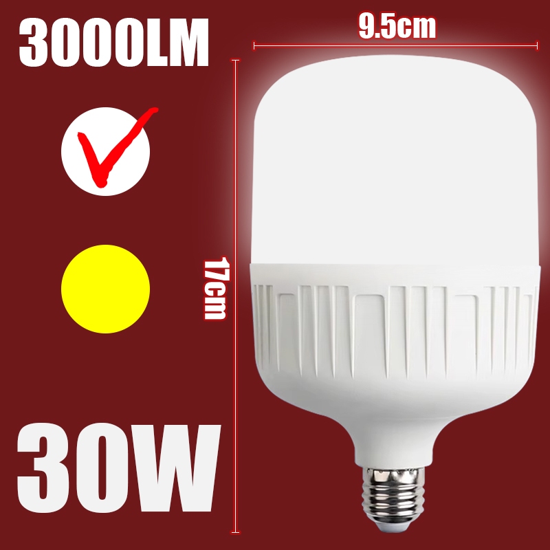 VJP หลอดไฟ led ขั้วE27 หลอกไฟ led HighBulb 5W 18W 30W 68W 78W 88W 98W หลอดไฟในบ้าน สีเหลือง/สี ...